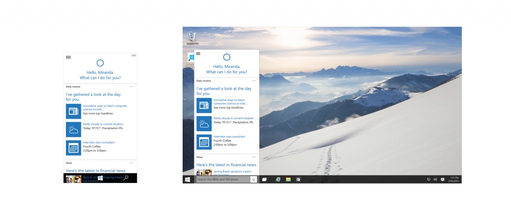 Microsoft's Cortana Assistant Officially Announced For Windows 10 ...