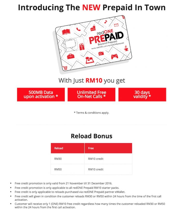 redONE Introduces New Prepaid Plan with Free Data, Unlimited On-Net ...