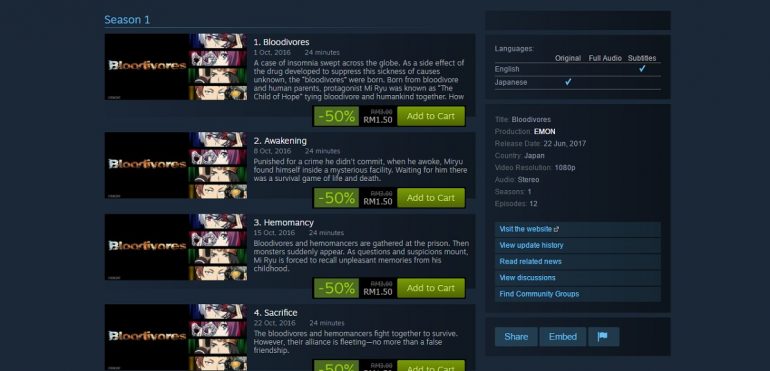 Steam Brings Anime VOD Just In Time For The Summer Sale - Lowyat.NET