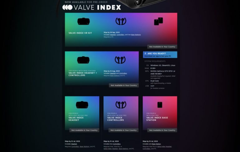 Valve Index VR Headset Now Official; Features Displays With 120Hz ...