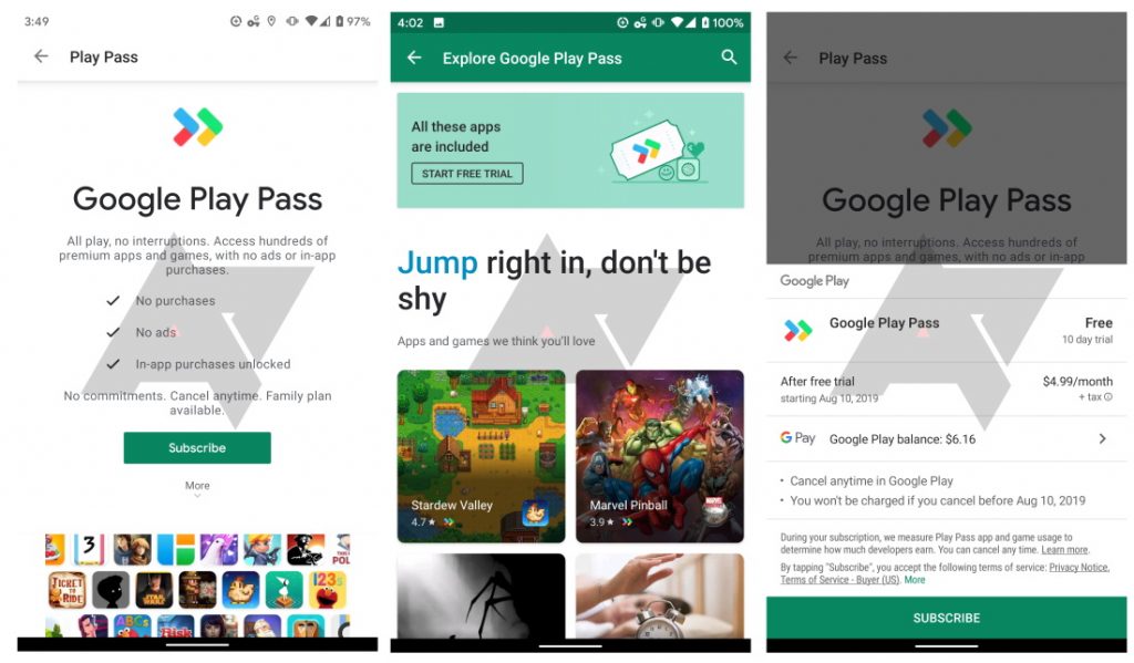 Google Play Pass: A Subscription Service for Apps and Games, Currently ...