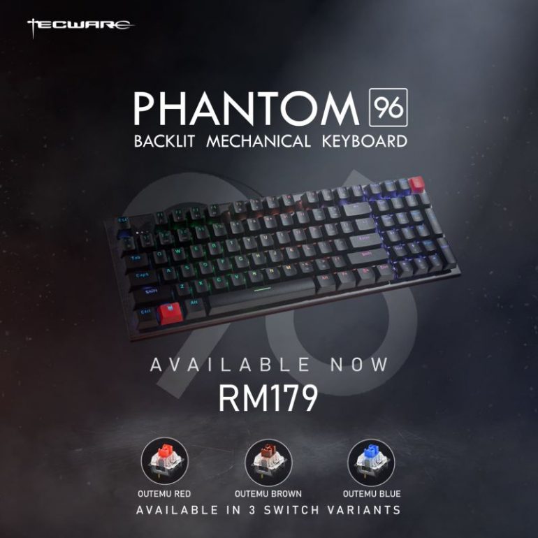 Tecware Phantom 96 Mechanical Keyboard Now Available; Retails For RM179 ...