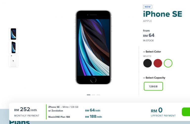 Maxis Zerolution Offers iPhone SE 2020 From As Low As RM 64 Per Month ...