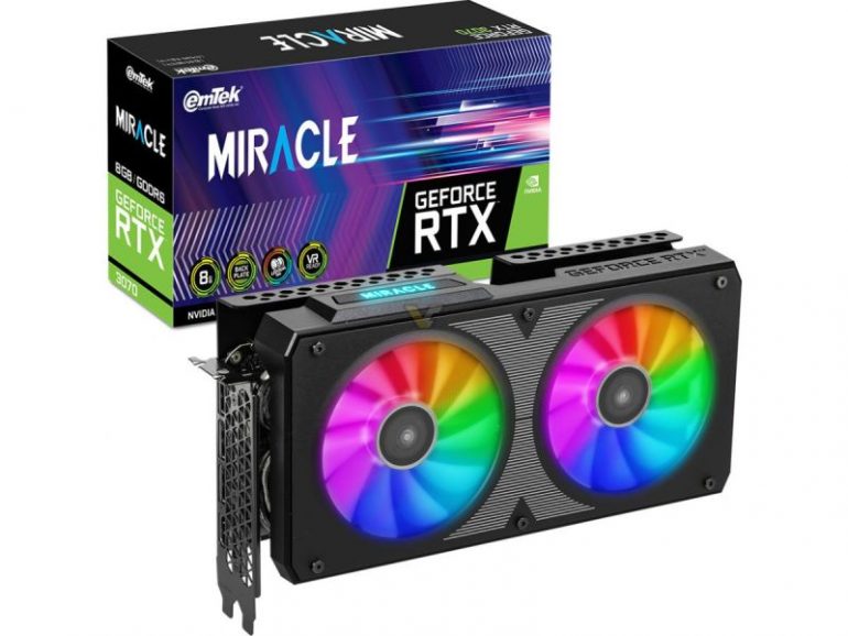 EMTEK Launches GeForce RTX 3070 Miracle Graphics With 12-Pin PCIe ...