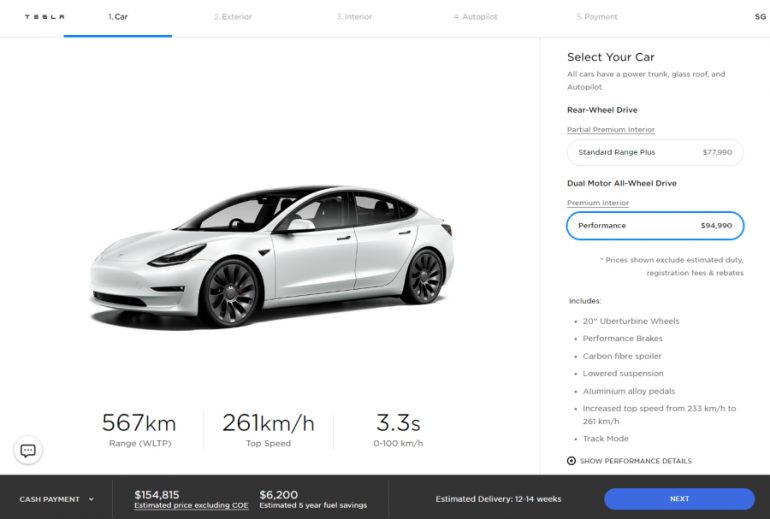 Tesla Is Officially Back In Singapore Once Again; Model 3 Price Starts ...
