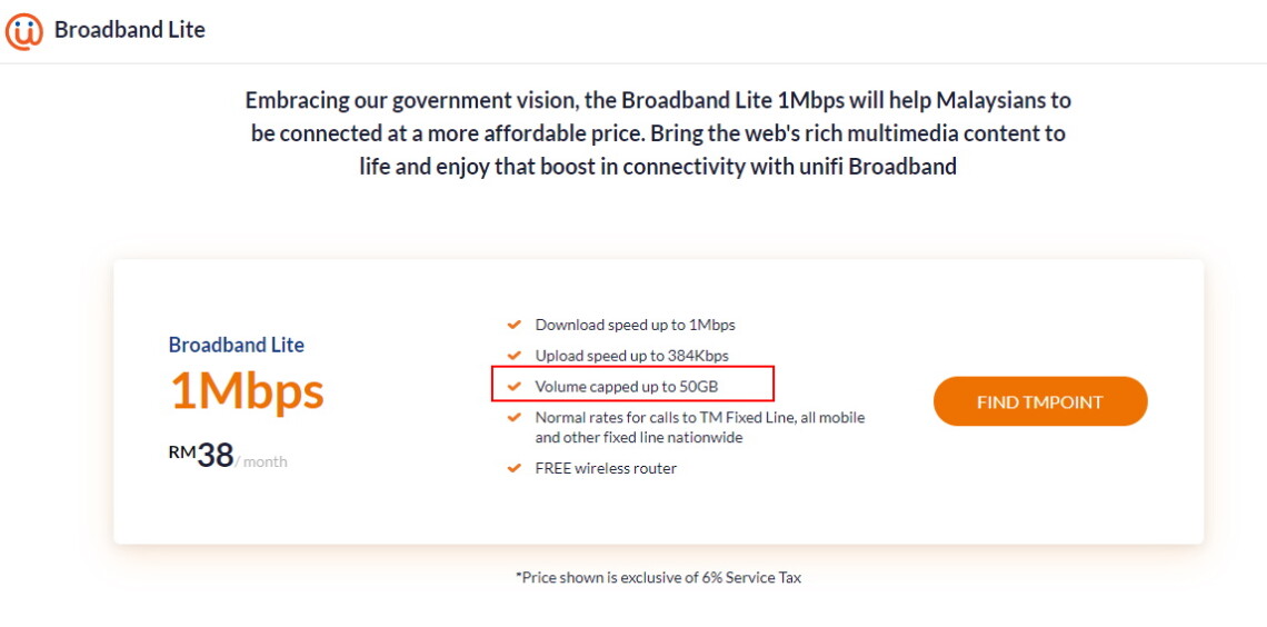 TM Increases Quota For Broadband Lite 1Mbps Plan To 50GB Per Month ...