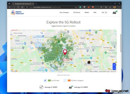 DNB 5G Coverage Map For Kuala Lumpur, Putrajaya, and Cyberjaya Is Now ...
