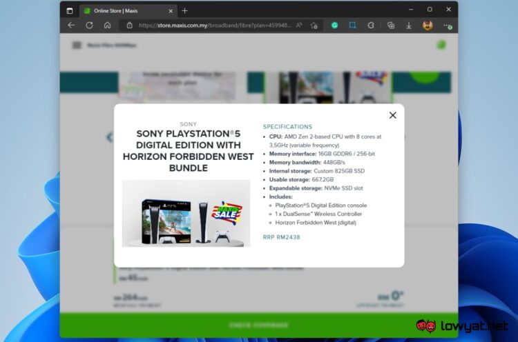 Maxis Zerolution Now Offers PlayStation 5 Horizon Forbidden West Bundle ...