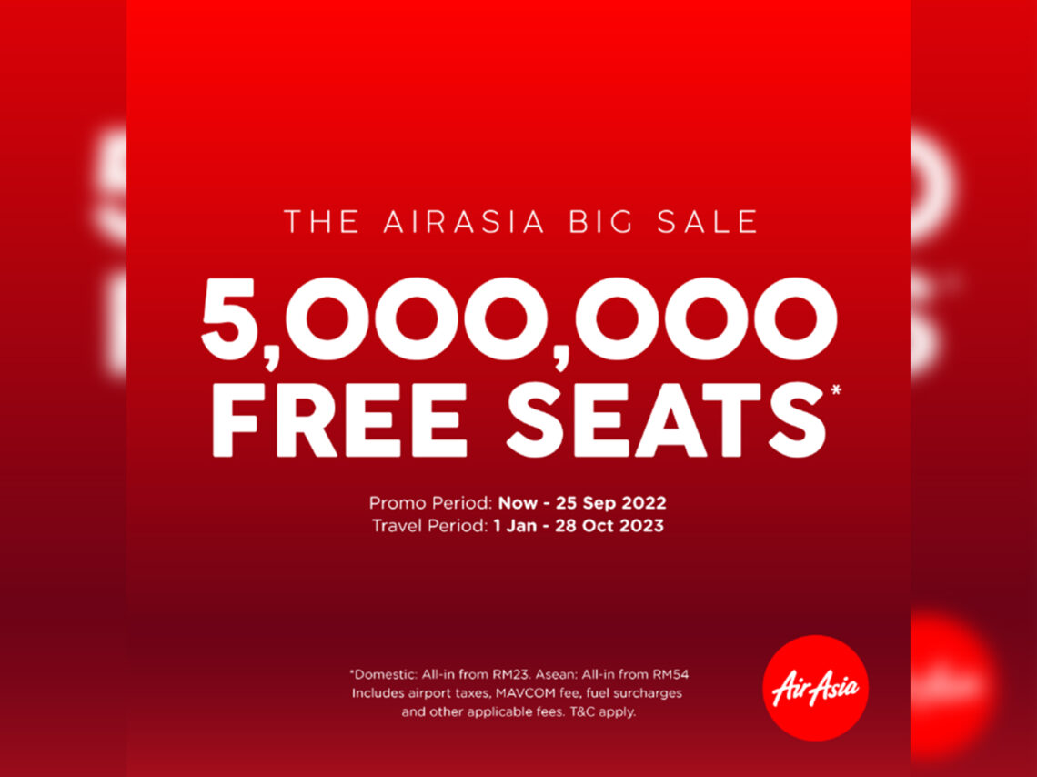 AirAsia Offers Five Million Free Seats From Now Until 25 September - Lowyat.NET