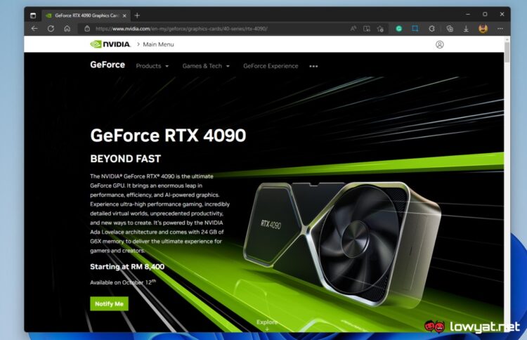 NVIDIA GeForce RTX 40 Series Price In Malaysia To Start From RM4,730 ...