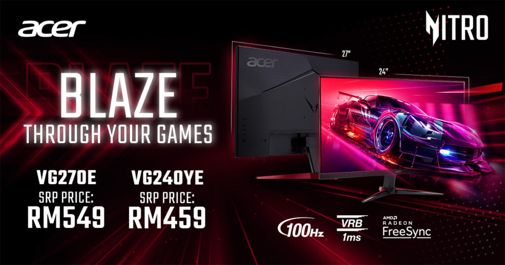 Acer Debuts Nitro VG240YE And VG270E Monitors In Malaysia; Starts From RM 459 - Lowyat.NET