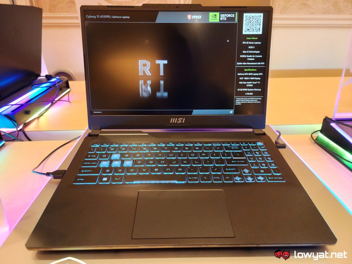 MSI's Cyborg 15 Is A Sub US$1000 Gaming Laptop With A GeForce RTX 40 ...