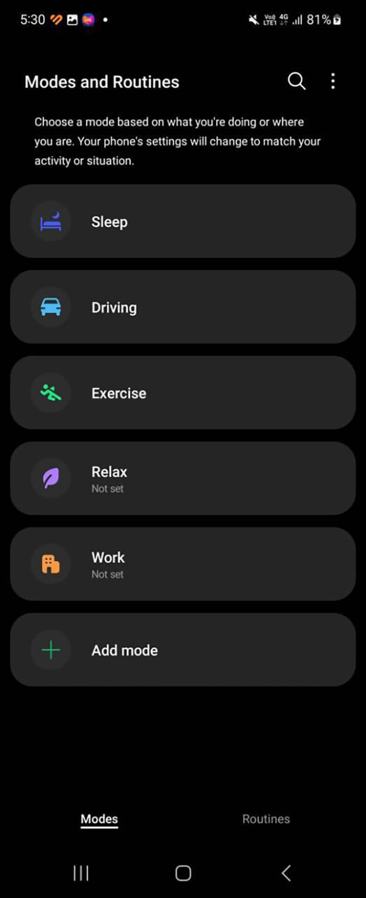 Modes And Routines Automates Your Phone’s Functions Depending On When ...