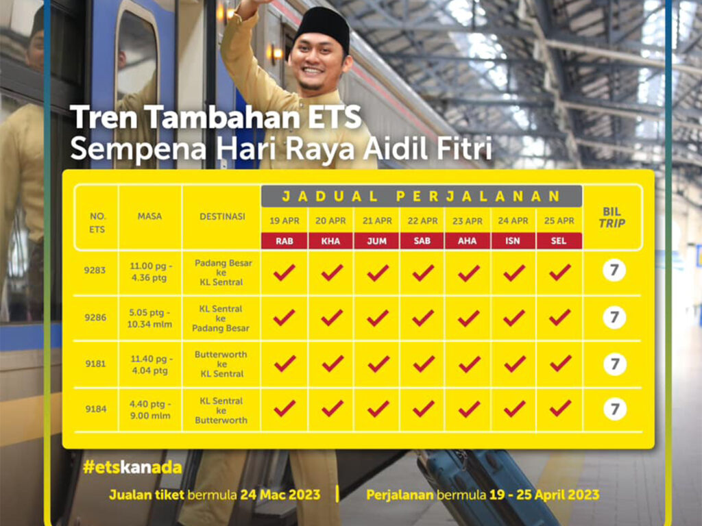 KTMB Launches Additional ETS Trains For Raya, Labour Day - Lowyat.NET