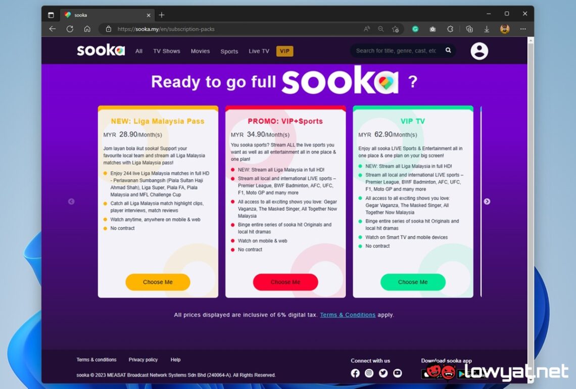 Sooka VIP+Sports Plan Is Now Being Offered At RM34.90 Per Month ...