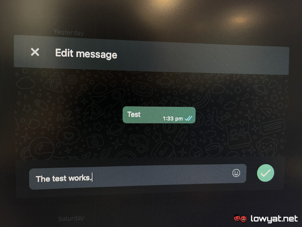 WhatsApp Web Beta Rolls Out New Ability To Edit Messages - Lowyat.NET