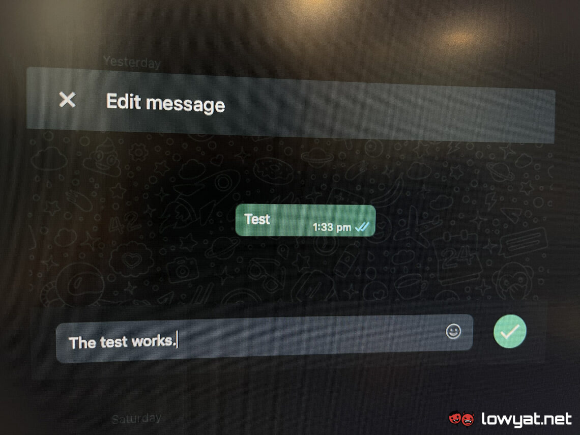 WhatsApp Web Beta Rolls Out New Ability To Edit Messages - Lowyat.NET