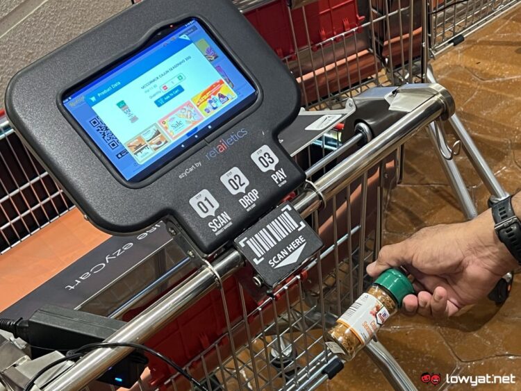 NanoMalaysia Debuts EzyCart Smart Shopping Carts At Redtick Supermarket Alamanda - Lowyat.NET