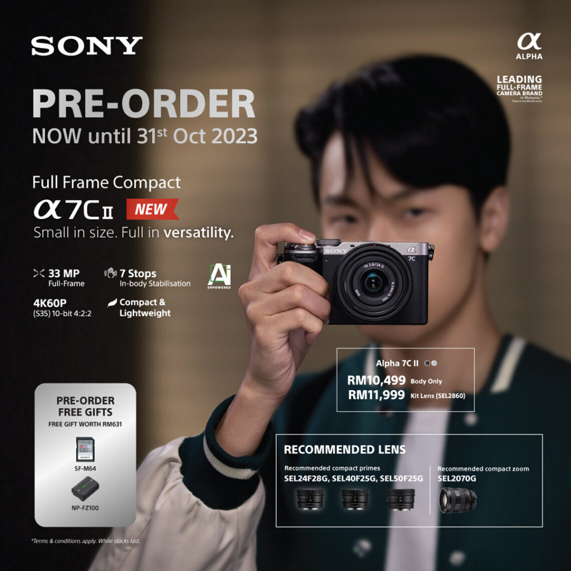 Sony Reveals Alpha 7C II and 7CR Pricing; Starts From RM10,499 - Lowyat.NET