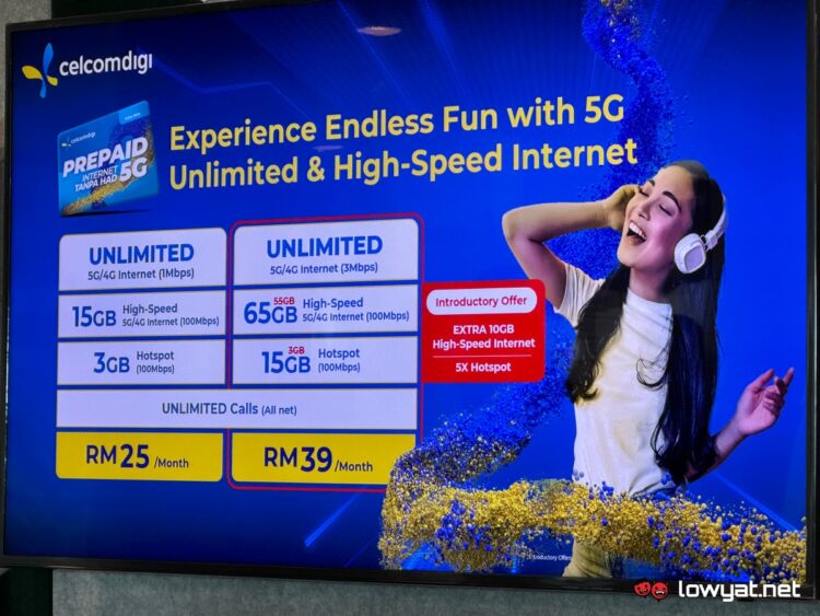 CelcomDigi Launches New 5G Prepaid Plans; Starts From RM25/month - Lowyat.NET