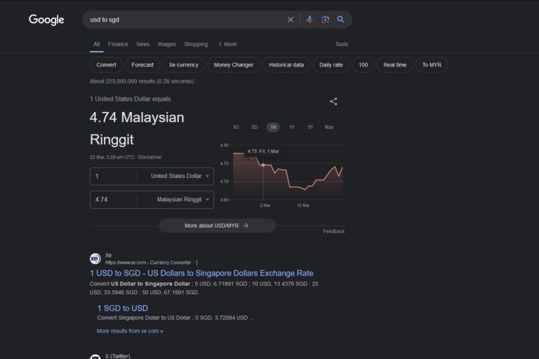 Google Stops Showing Currency Conversion Box In Search Involving RM ...