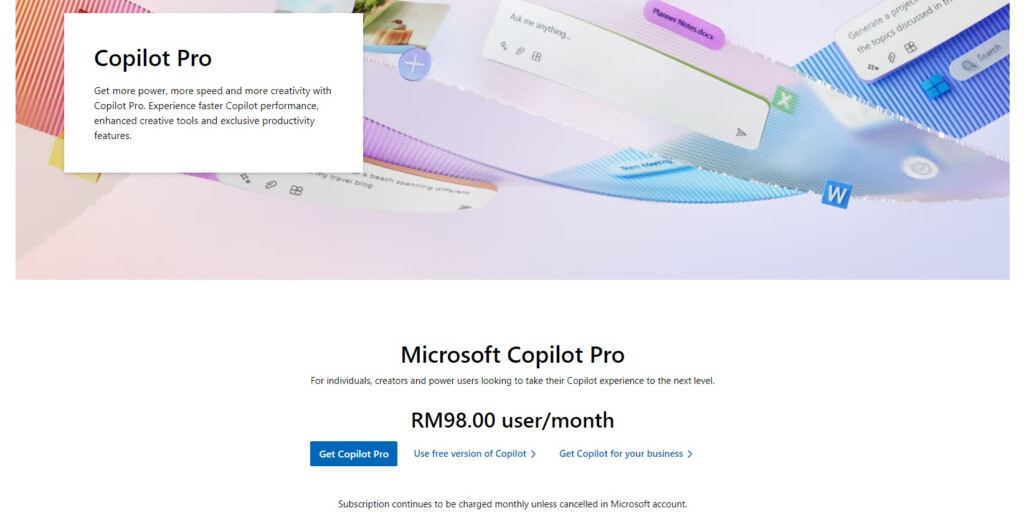 Microsoft Copilot Pro Now In Malaysia For RM98/Month; One-Month Free ...