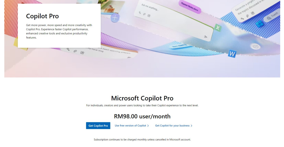 Microsoft Copilot Pro Now In Malaysia For RM98/Month; One-Month Free Trial Available - Lowyat.NET