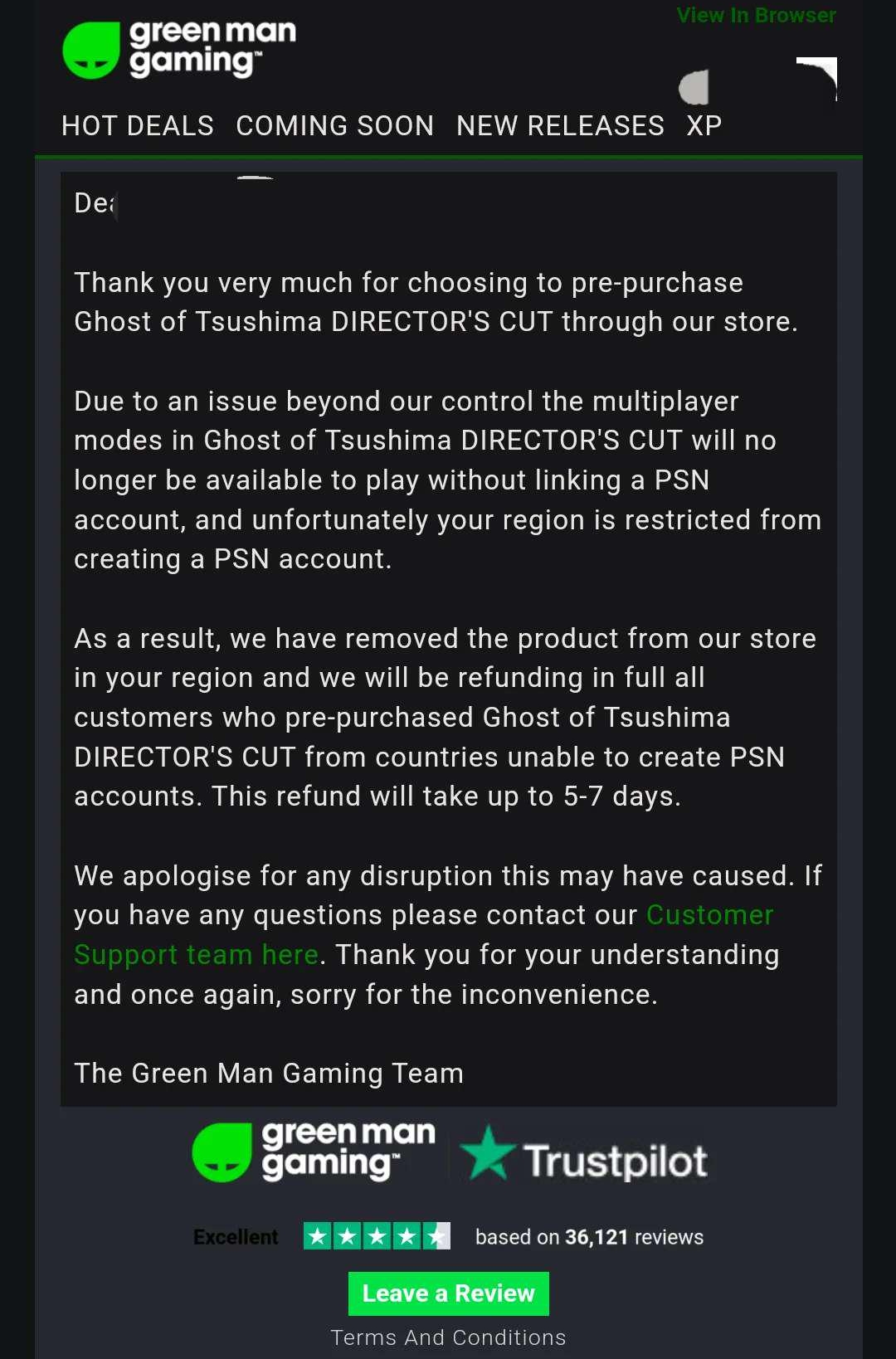 Ghost Of Tsushima PC Pre-Orders Being Refunded By PC Storefronts ...
