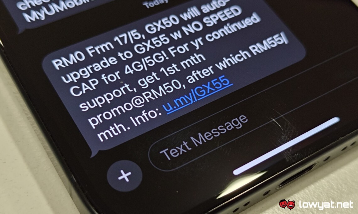U Mobile GX50 Plan Automatically Upgraded To GX55 With Unlimited Speed ...