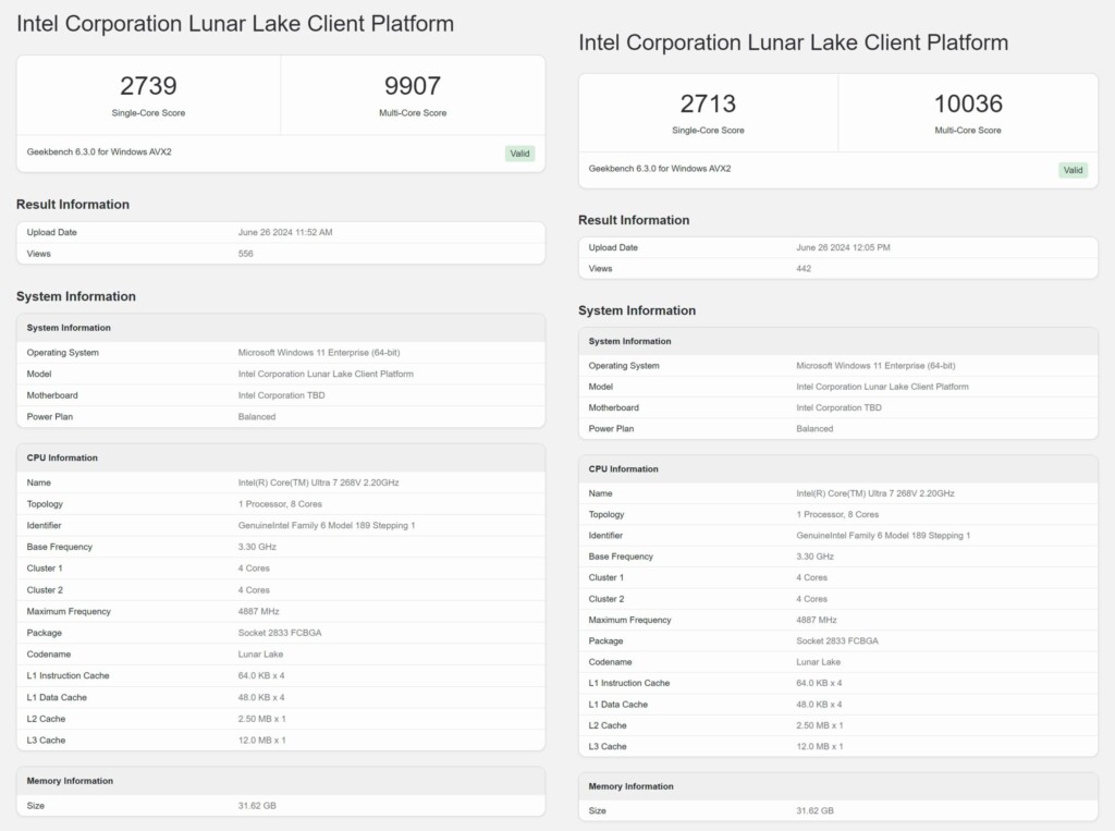 Alleged Intel Lunar Lake Core Ultra 7 268V Benchmarks Appear - Lowyat.NET