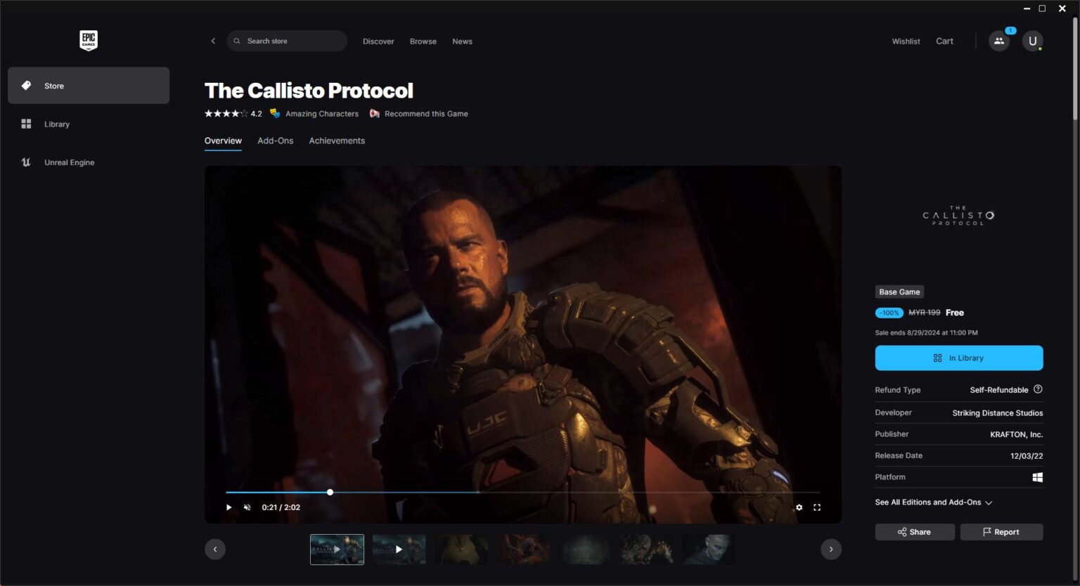 The Callisto Protocol Is This Week's Free Game On EGS - Lowyat.NET