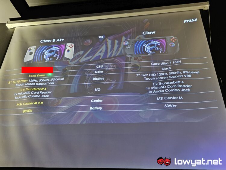 MSI Claw 8 AI Plus To Get Bigger Battery, Extra Thunderbolt 4 Port - Lowyat.NET