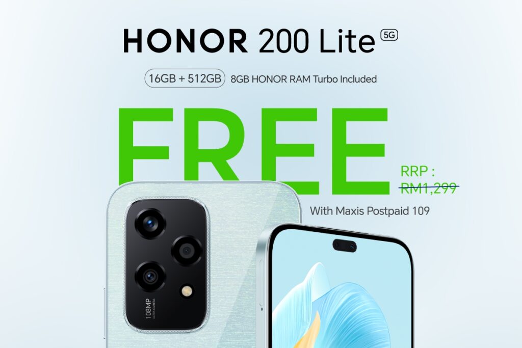 HONOR 200 Lite Now Comes Free With Maxis Postpaid 109 Plan - Lowyat.NET