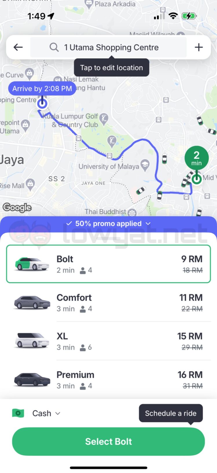 Bolt Officially Available In Malaysia; Offers Up To 50% Off For Rides ...