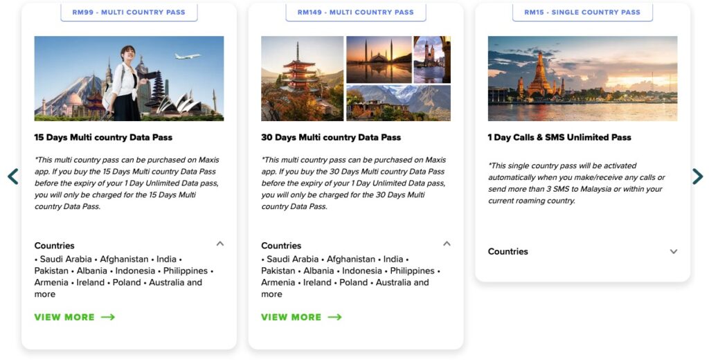 Maxis Increases Price Of Multi-Country Roaming Pass; Starts From RM99 ...