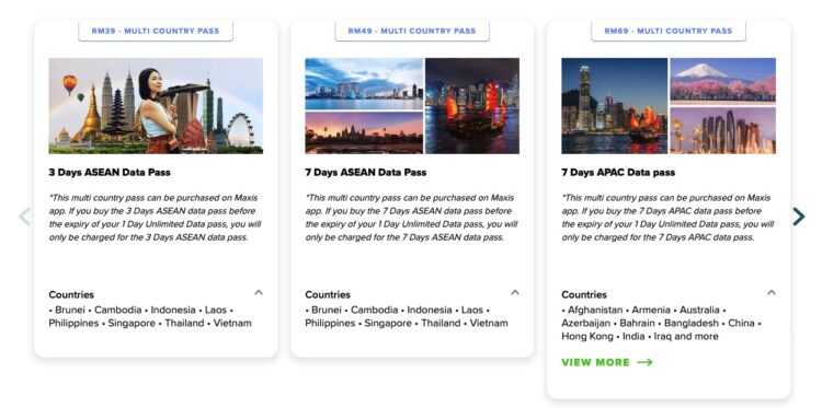 Maxis Increases Price Of Multi-Country Roaming Pass; Starts From RM99 ...