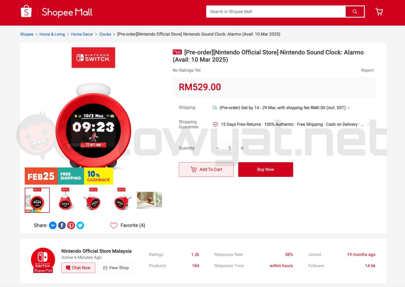 Nintendo Alarmo To Retail At RM529 In Malaysia - Lowyat.NET