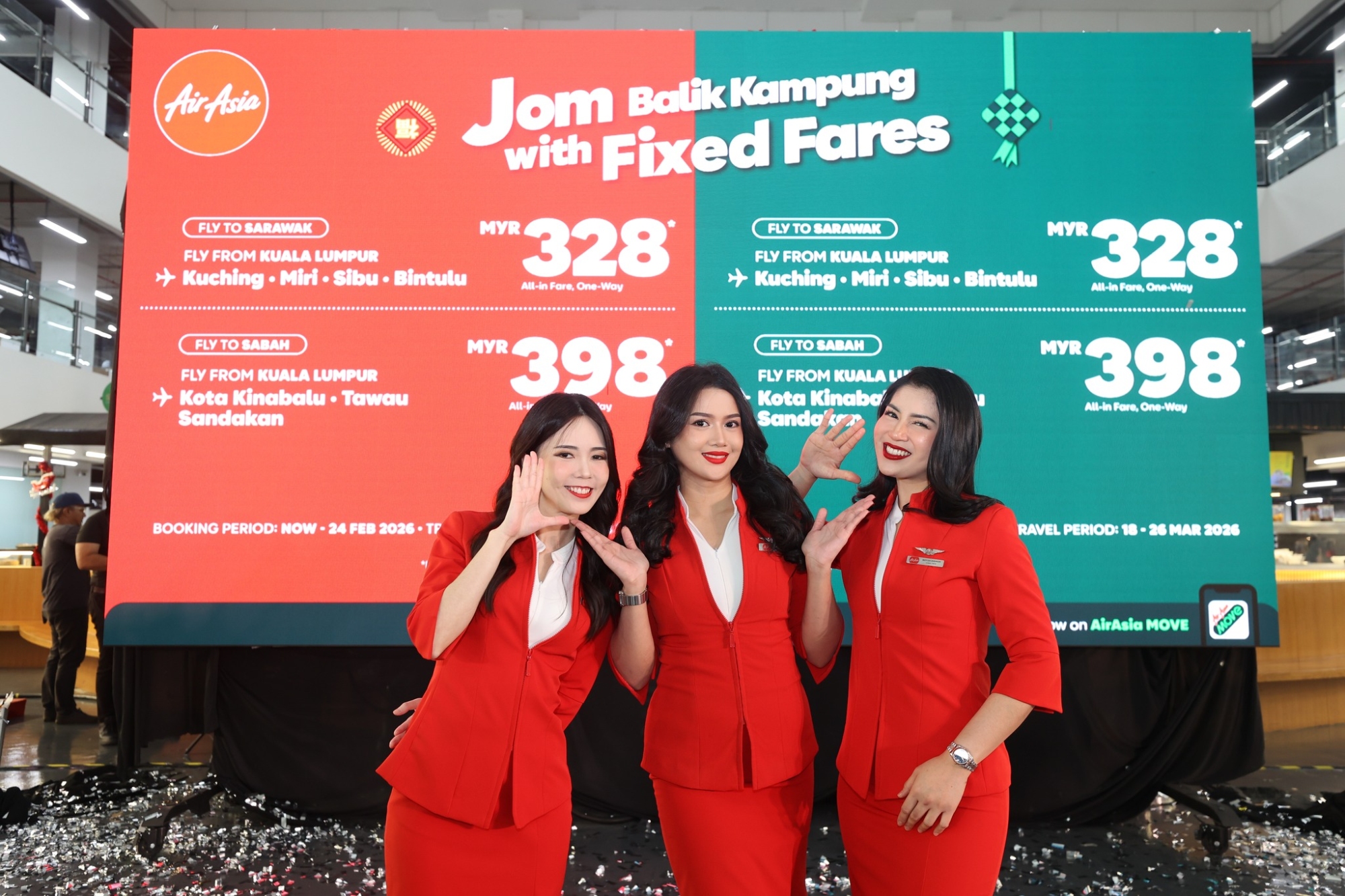 AirAsia Offers Fixed-Fare Flights To Sabah, Sarawak For CNY, Hari Raya ...